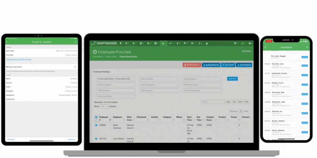 Croptracker - Work Crew Activity & Labor Tracking